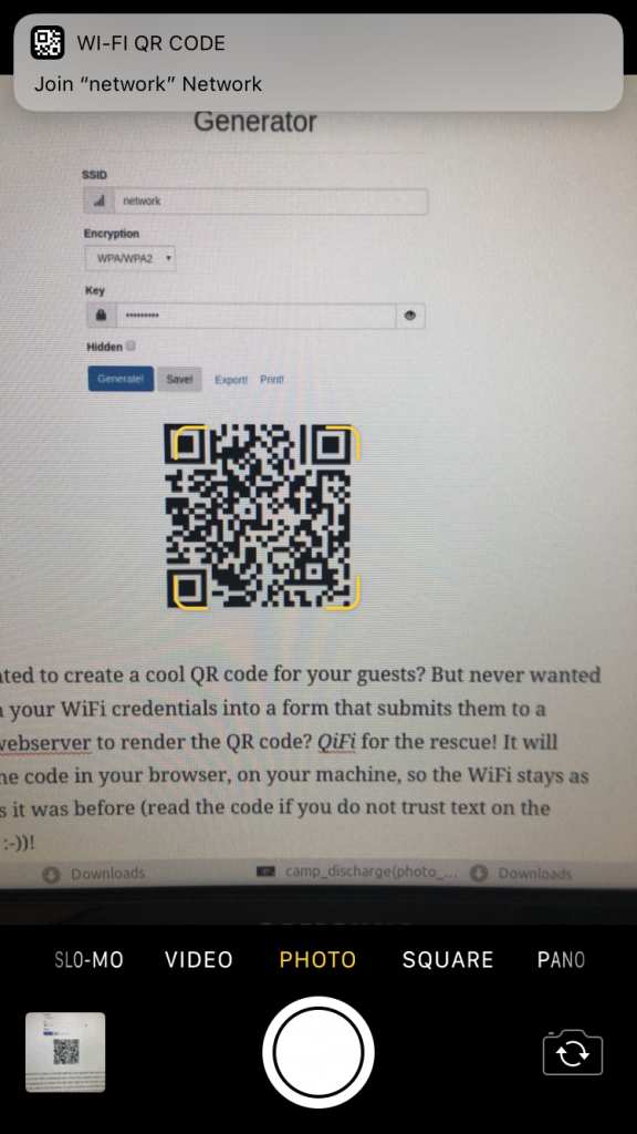 WiFi QR Code Generator – schrankmonster blog